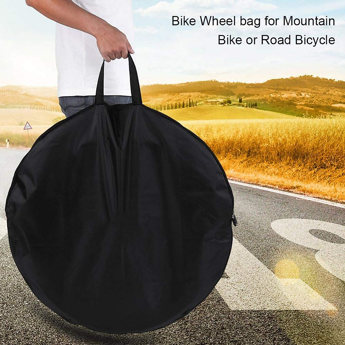Keenso 27.5 Inch/29 Inch Cycling Double Wheel Bag Wheel Carrying Package Bags Bike Wheels Accessories (for 27.5in Wheel)