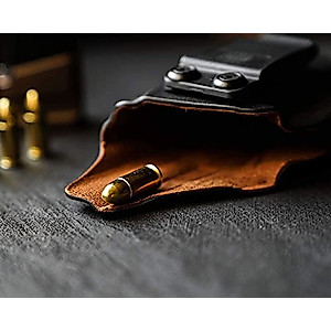 Gears and Barrels Kydex Leather Holster for Taurus GX4 - IWB Concealed Carry with Adjustable Retention and Leather Lining - Right Hand