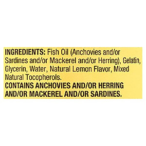 Spring Valley Omega-3 from Fish Oil 2000 mg, Eye, Brain, Heart Health, Lemon, 180 Softgels (Pack of 2)