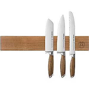 Schmidt Brothers - Acacia 18" Magnetic Wall Bar, Universal Cutlery Storage Fits 8 - 10 Knives