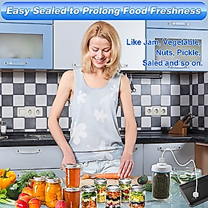 Dreyoo Jar Sealer and Accessory Hose Compatible with Foodsaver Vacuum Sealer, Vacuum Sealer Kit for Wide and Regular Mouth Canning Jars, with a Manual Portable Vacuum Pump and a Bottle Opener