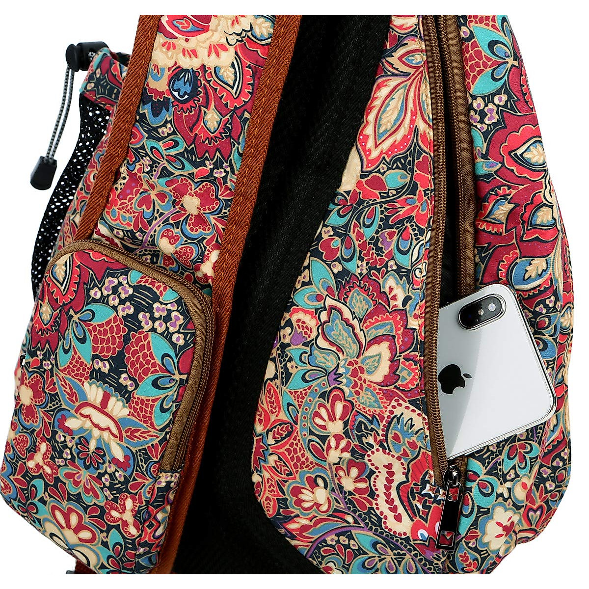 Large Sling backpack Crossbody Shoulder Chest Bag Travel Hiking Daypack for Women XB-04 (Multicolored)