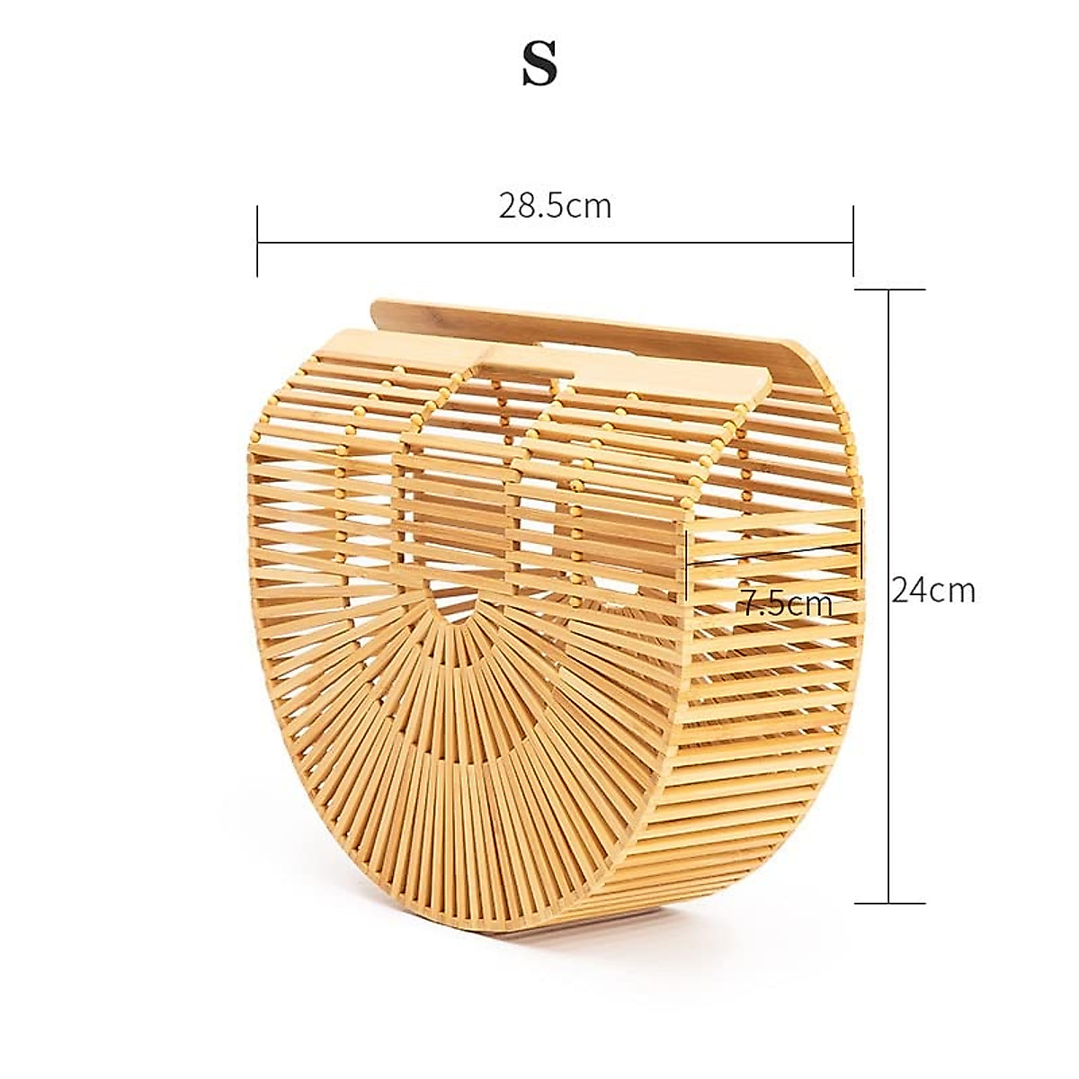 Hxinson 2023 ins Summer Straw Bags for Women Handmade Woven Ladies Handbags Bohemian Travel Beach Totes Clutch Bag (Primary Color,S)