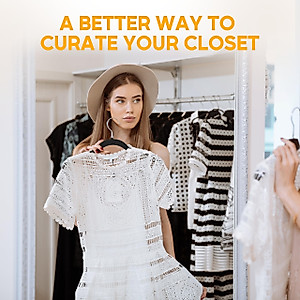 HealSmart 50 Pack Heavy Duty Velvet Hangers, Non-Slip Flocked Felt Hangers with Shoulder Notches, Hangers for Coats, Pants and Dress Clothes, Black