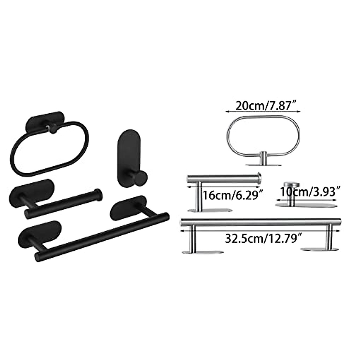 4Pieces Bathroom Towel Rack Large Capacity for Kitchen Bathroom Home Dormitory Towels Holder Space Saving Hand Towel Holder