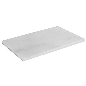 Home Basics 8" x 12" Marble Cutting Board, White