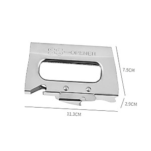 DOITOOL 1pc Stainless Steel Can Opener Safety Can Opener Bottle Screwdriver Tin Opener Bottle Remover Portable Can Opener Soda Can Opener Manual Lid Opener Soda Can Lids Heavy Slicer