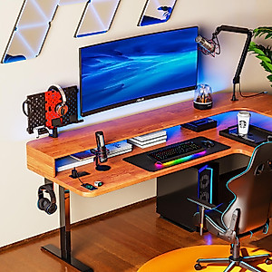 PUTORSEN Headphone and Controller Holder for Desk, Rotatable DIY Modular Headphones Holder & Controller Stand with Cable Hooks, Clamped Above/Under Desk for Xbox PS5 PS4 Switch Controller