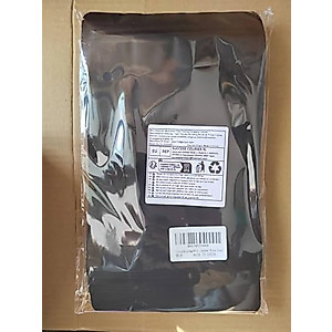 K KAREZOG 50 Pack Black Mylar Bags,Stand Up Pouch Bags with Window,Smell Proof Bag for Food Storage,Black Ziplock Bags Stand Up Foil Pouch Packaging Bags(Black, 16x24cm -50 pcs)