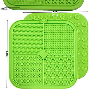 Jiafet Licking Mats Lick Mat for Dogs and Cats with Suction Cups for Anxiety Relief, Cat Treats Food Mat Slow Feeder Dog Bowls, Pet Supplies for Interactive Dog Toys Pads for Boredom and Stimulating