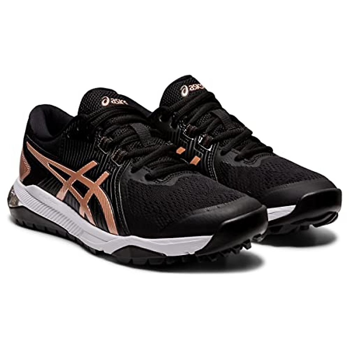 ASICS Women's Gel-Course Glide Golf Shoes, 8.5, Black/Rose Gold