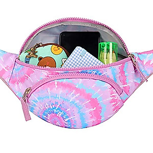 Choco Mocha Kids Fanny Pack Girls Fanny Pack for Kids 4-6 9-10 6-8 Toddler Fanny Pack Girls Kids Waist Bag Tie Dye Belt Bag for Kids Fannie Pack for Little Girls age 3 4 5 6 7 8 9 Small Hip Bag Pink