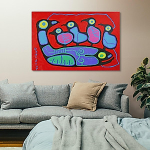Norval Morrisseau Prints Loon Family Poster Canvas Wall Art Poster Decorative Bedroom Modern Home Print Picture Artworks Posters 08x12inch(20x30cm)