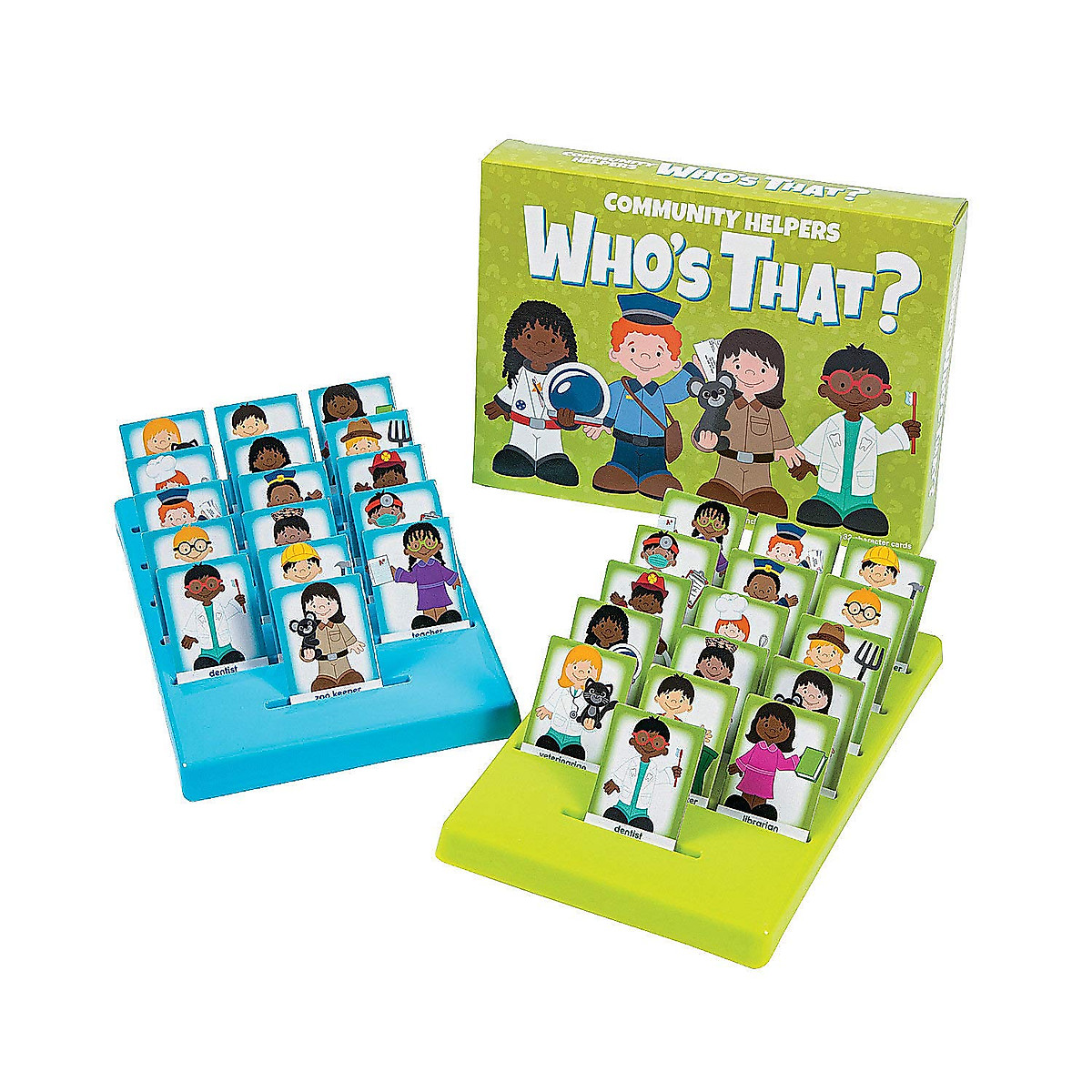 Fun Express Community Helpers Who's That Game - 32 Pieces - Educational and Learning Activities for Kids