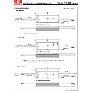 MEAN WELL HLG-150H-24 150W Single Output Switching Power Supply 24V