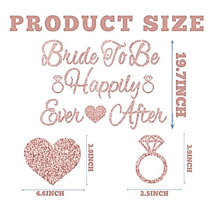 Bridal Shower Decorations,Pink Bridal Shower Decorations Includes Bride To Be Happily Ever After Decorations Paper Flower Ball for Wedding Bachelorette Party Decorations