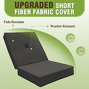 MUPATER Patio Porch Chairs, 3 Seats Outdoor Canopy Swings Glider with Stand and Cushion for Outside, Backyard, Deck, Lawn