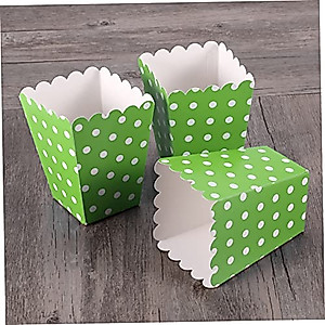 TIDTALEO 24pcs Popcorn Boxes Disposable Containers Popcorn Containers Popcorn Boxes Container Party Decoration Supplies Snack Box Foldable Decorative Items Dot Design Snack Box