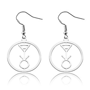 The Owl House Inspired Gift Plant Glyph Charm Earring for Her Owl House Fans Gift (Plant Glyph Earring)