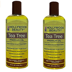 HOLLYWOOD BEAUTY Tea Tree Oil Skin & Scalp Treatment 8 oz ( PACK OF 2 )