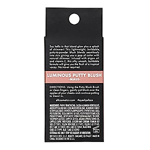 e.l.f. Luminous Putty Blush, Putty-to-Powder, Buildable Blush With A Subtle Shimmer Finish, Highly Pigmented & Creamy, Vegan & Cruelty-Free, Maui
