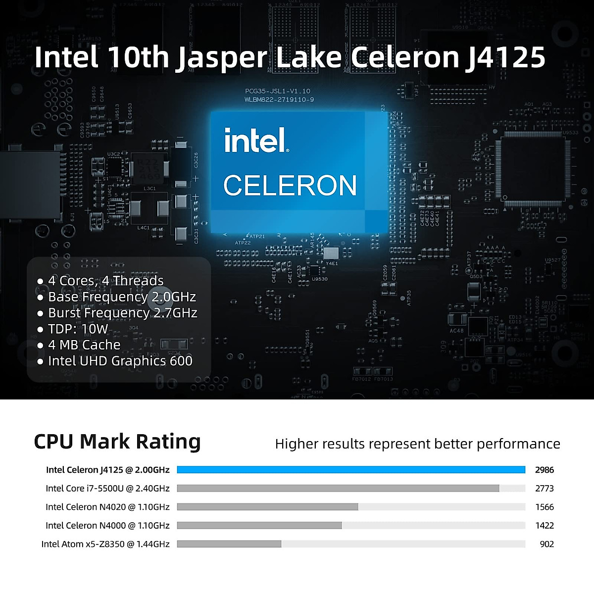 MeLE PCG02 Mini PC Stick Fanless Windows 11 Pro J4125 8GB/256GB, Mini Computer Stick HDMI 4K 2.4G/5G Wi-Fi 5 BT4.2 Gigabit Ethernet Micro PC on Business Industrial IoT Digital Signage