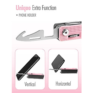 FantastiCAR 10 in 1 Multi-tool, EDC Folding Pocket Knife with SIM Card Removal Pin for Daily Needs, Outdoor Activities, Christmas Gifts (Pink)