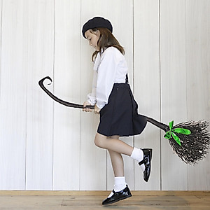 Witch Mesh Broom Halloween Cosplay Prop Witch Broom Decor Cosplay Witch Broom Halloween Prop Witch Prop Witch Costume Broom Prop for Halloween Party Cosplay Prop Cosplay Broom (Green)