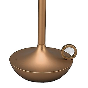 Cordless Table Lamp - Innovative Candle Shape, Rechargeable LED Desk Lamp with 3 Levels Brightness, Stylish Appearance for Home Decor (Gold)