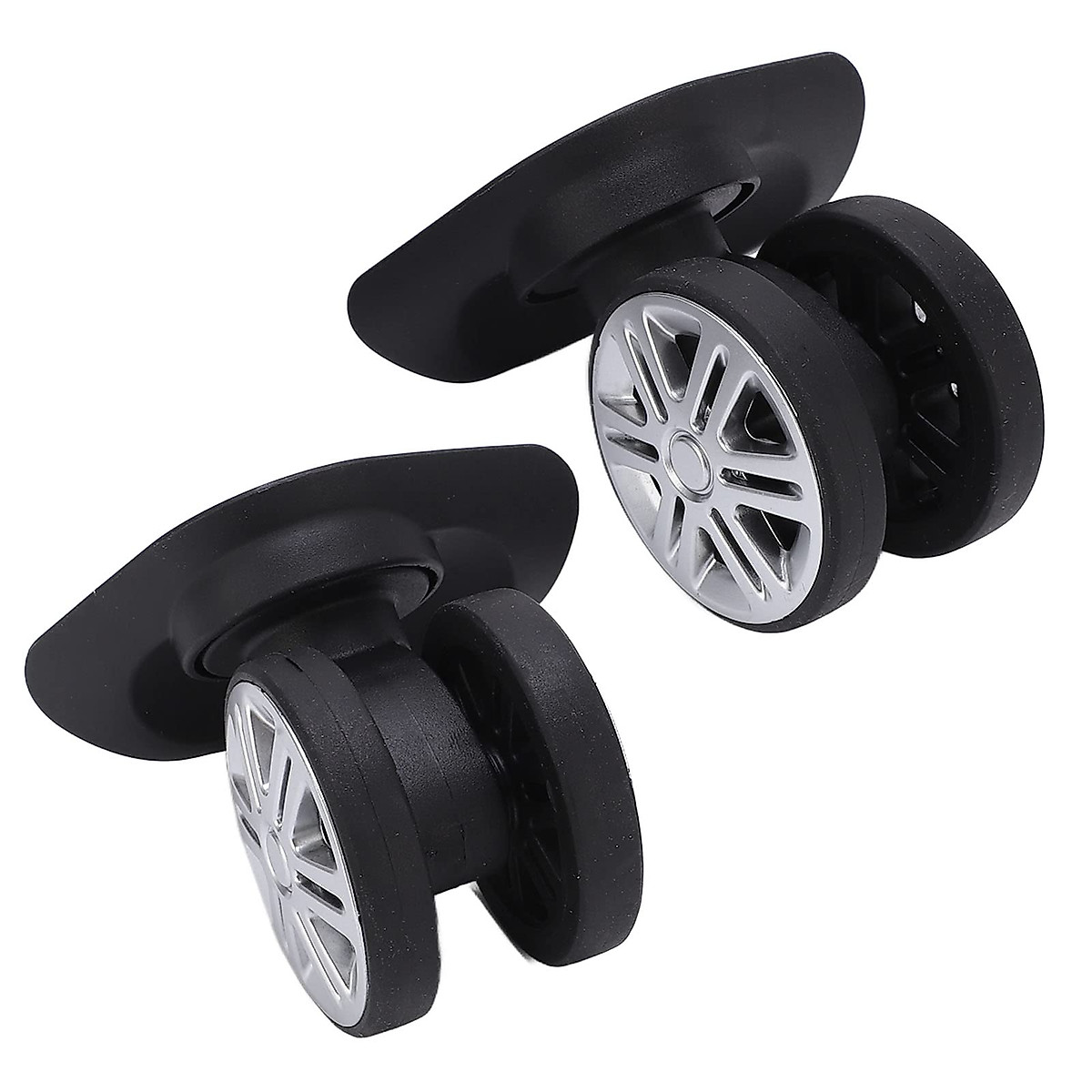 1 Pair Luggage Suitcase Wheels, Trunk Wheels, Luggage Wheel Spare Part Universal Wheel Replacement Luggage Suitcase Wheels for Luggage Suitcase Trolley, Mute Double Row Wheels