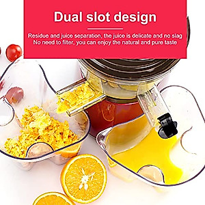 OverTwice Slow Masticating Juicer Cold Press Juice Extractor Apple Orange Citrus Juicer Machine with Wide Chute Quiet Motor for Fruit Vegetables