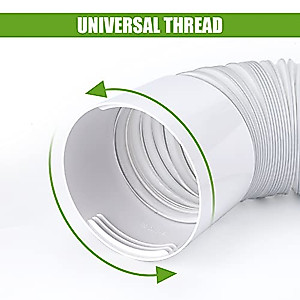 LUTER Portable Air Conditioner Exhaust Hose Coupler, 5.9" Air Conditioner Hose Coupler Adapter AC Hose Connector for Clockwise and Counter Clockwise Extending AC Hose, Universal Thread Converter