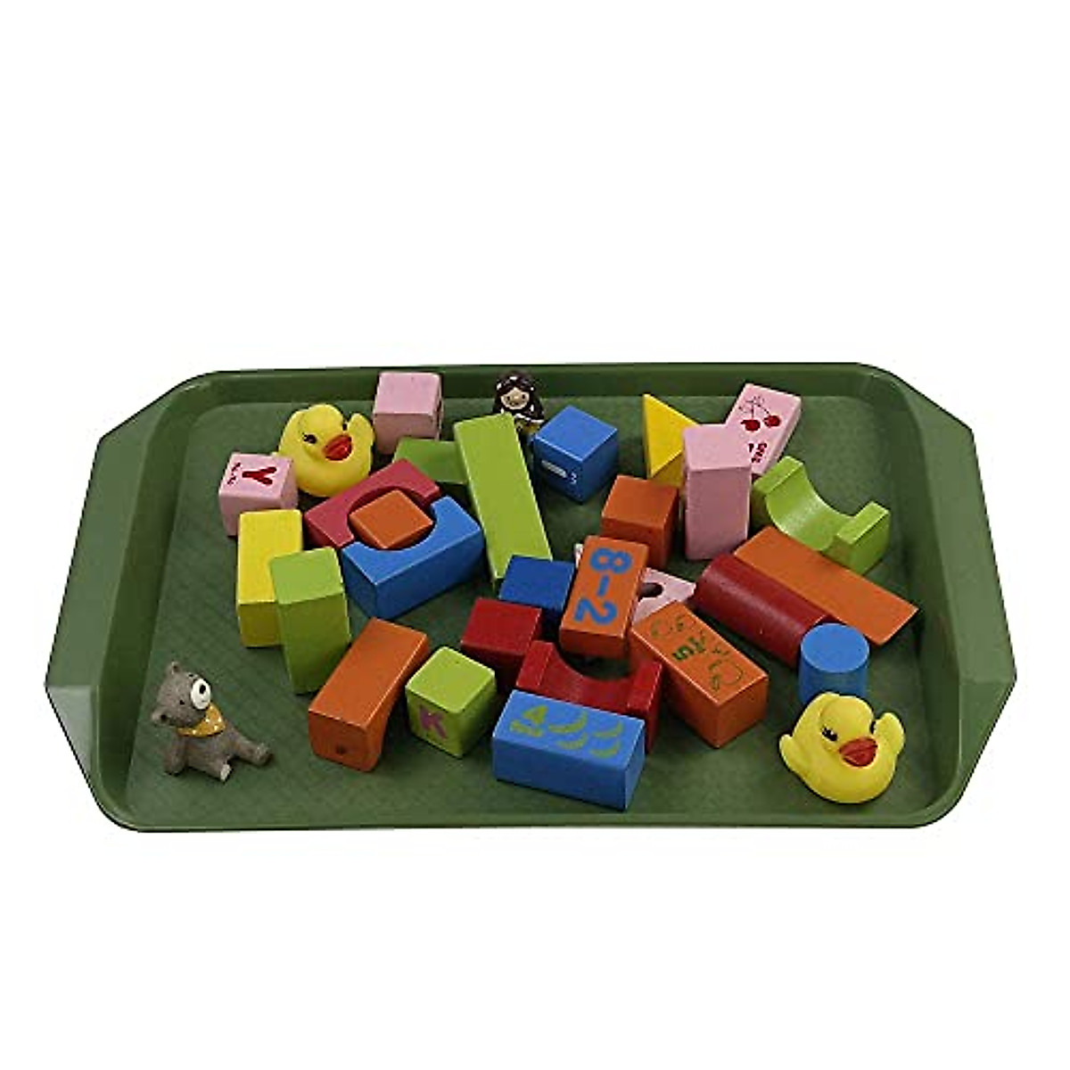 Ortodayes 6 Packs Plastic Fast Food Trays, Colored Serving Trays