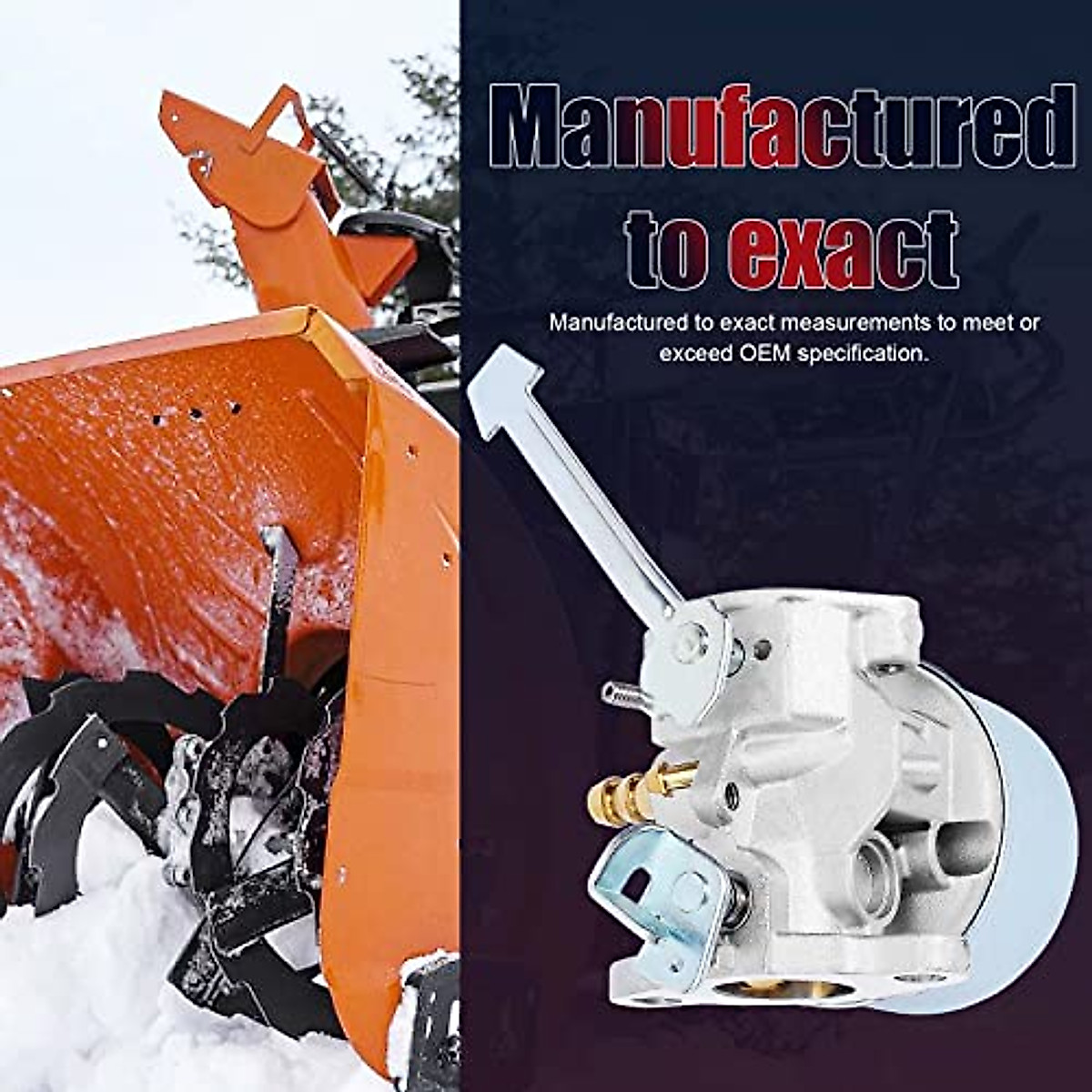 QAZAKY Carburetor Compatible with Toro CCR Powerlite CCR1000 38170 38171 38172 38173 38175 38176 38177 38178 38182 38183 38190 38191 38195 38196 38400 38405 Craftsman Tecumseh Yardmachine Snowblower