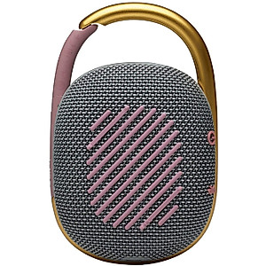 JBL Clip 4 Portable Mini Wireless Bluetooth Speaker Big Audio and Punchy bass, Integrated Carabiner, IP67 Waterproof and dustproof, 10 Hours of Playtime - W/10w Power Mat for Smart Phone (Renewed)