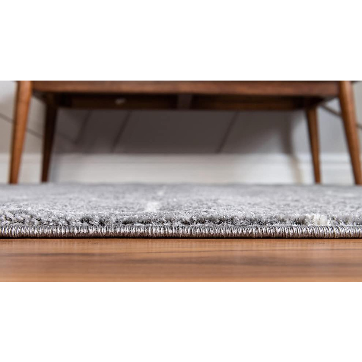 Unique Loom Trellis Frieze Collection Area Rug - Geometric (4' Square, Light Gray/ Ivory)