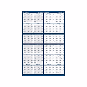 House of Doolittle 2023-2024 2-Year Laminated Reversible Wall Calendar, Horizontal/Vertical, 24 x 37 Inches, January - December (HOD3964-23)