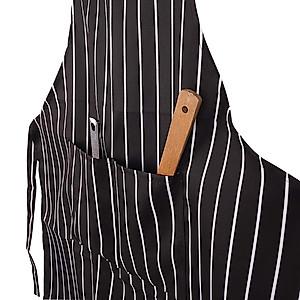 iFly US Kitchen Aprons for Men Women Chefs Adjustable Bib Aprons with Big Pockets