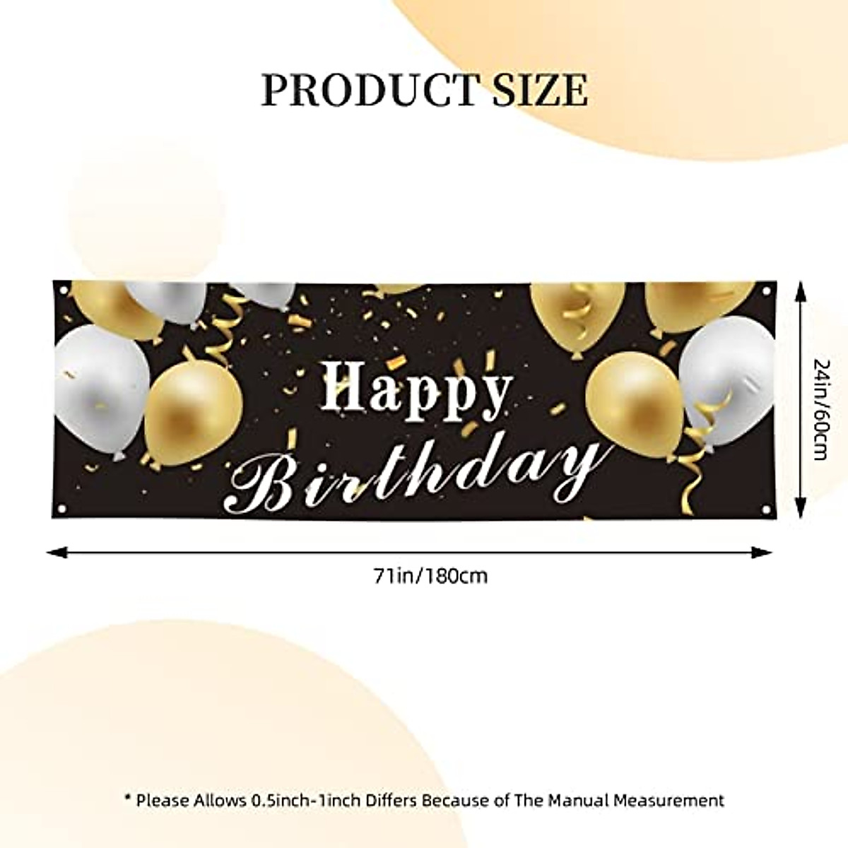 Custom Banners And Signs Customize Indoor Outdoor Personalized Photo Text Banner Home Decoration for Birthday Party Business Graduation Wedding Event (6' x 2')