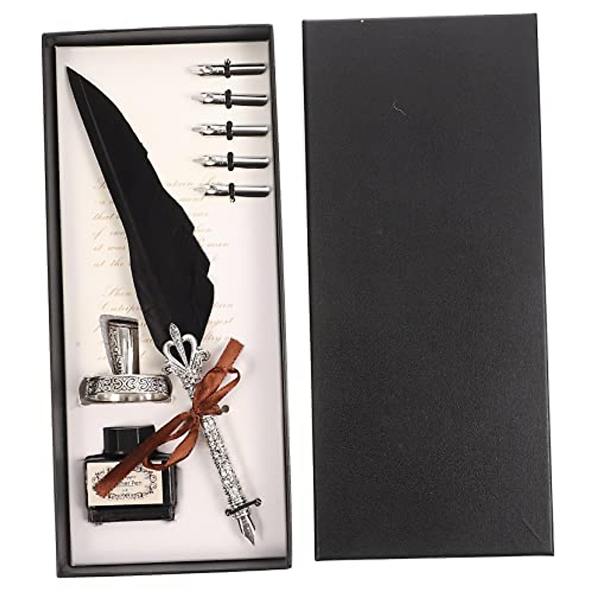 NUOBESTY 1 Set Dip Pen Glass Set Retro Decor Business Suit Caligraphy Pens for Writing Ink Dip Pens Writing Dip Pens Calligraphy Pen for Birthday Writing Calligraphy Pen Office Ink Pen