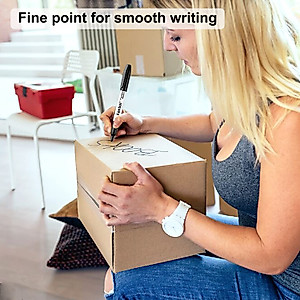 Keebor Advanced Permanent Markers Fine Tip, 60 Pack Black Permanent Marker Set, Waterproof - Quick Drying, Office Supplies