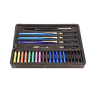 Mont Marte Calligraphy Pen Set, 2PACK, Suitable for Beginners and Kid, Includes Calligraphy Pens, Calligraphy Nibs, Ink Cartridges, and Exercise Workbook
