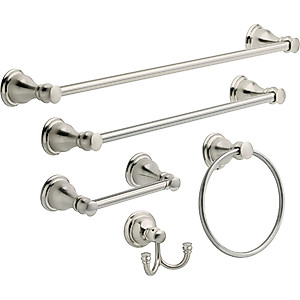 Delta Faucet AUB35-SN Aubrey Towel Hook, SpotShield Brushed Nickel