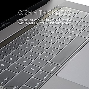 Uppercase GhostCover Premium Ultra Thin Keyboard Protector for MacBook Pro with Touch Bar 13" or 15" (2016-2018, Apple Model A1706, A1707, A1989, A1990, A2159), US/EU Keyboard Layout Compatible