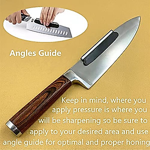 4 Pieces Diamond Sharpening Stone Fifchall Honing Stone Diamond Stone Lapping Plate Fine Coarse Bench Stone for Kitchen Sharpening Blade Blunt Chisel, 400, 600, 1000, 1200 Grit, with Angle Guide