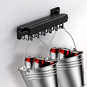 BOQORAD Clothes Drying Rack,Drying Rack Clothing,Luandry Drying Rack,Clothes Hanger Rack,Wall Mounted Luandry Rack,Folding Retractable,Frosted Stone Black Classic,ms-01