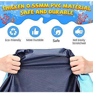 Splash Pad for Kids and Dogs, 95" Extra Large Splash Pad for Toddlers 1-3 and Kids Ages 4-8, Non Slip Thicken Sprinkler Dog Pool Summer Outdoor Water Toys for Backyard