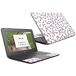 MightySkins Skin Compatible With HP Chromebook 11 G6 11.6" (2018) - Cool Flamingo | Protective, Durable, and Unique Vinyl Decal wrap cover | Easy To Apply, Remove, and Change Styles | Made in the USA