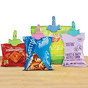 Collections Etc Multipurpose Colorful Sealing Bird Clips - Set of 24