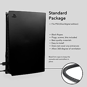 FLOATING GRIP Wall Mount Compatible with Playstation 5 Console (Standard: Fits PS5, Black)